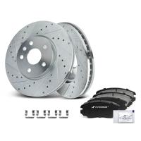 China Front Drilled Rotors & Ceramic Brake Pads for Chevrolet Equinox GMC Buick for sale