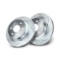China Rear Drilled Brake Rotors for Cadillac Escalade Chevrolet Avalanche Suburban GMC for sale