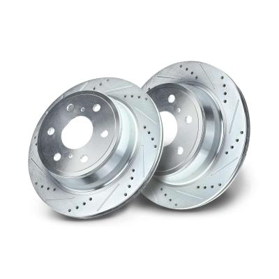 China Rear Drilled Brake Rotors for Cadillac Escalade Chevrolet Avalanche Suburban GMC for sale