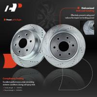 China Rear Drilled Brake Rotors for Cadillac Escalade Chevrolet Avalanche Suburban GMC for sale