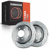 China Rear Drilled Brake Rotors for Ford F-150 2012-2020 6-Lug Manual Parking Brake for sale