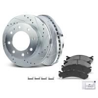 China Front Drilled Rotors & Ceramic Brake Pads for Chevy Silverado 1500 HD Cadillac for sale
