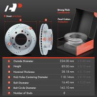 China Front Drilled Rotors & Ceramic Brake Pads for Chevy Silverado 1500 HD Cadillac for sale