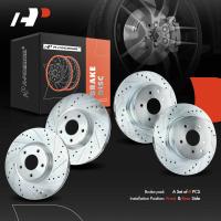 China Front & Rear Drilled Brake Rotors for Nissan Maxima 2009-2014 2016-2017 for sale