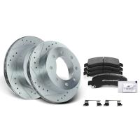 China Rear Drilled Rotors & Ceramic Brake Pads for Chevrolet Express 2500 06-19 GMC for sale