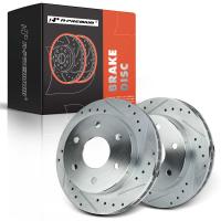 China Front Drilled Brake Rotors for Cadillac Escalade Chevy Tahoe GMC Yukon for sale