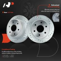 China Rear Drilled Brake Rotors for Chevy Silverado 1500 2001-2006 GMC Sierra for sale