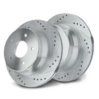 China Rear Drilled Brake Rotors for Chevrolet Blazer S10 GMC Jimmy Sonoma Isuzu Hombre for sale