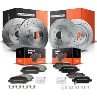China Front & Rear Drilled Rotors & Ceramic Brake Pads for Nissan Maxima for sale