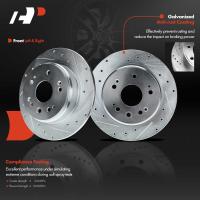 China Rear Drilled Brake Rotors for Honda CR-V 2002-2004 L4 2.4L for sale