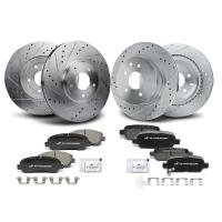 China Front & Rear Drilled Rotors & Ceramic Brake Pads for Nissan Maxima for sale