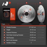 China Front & Rear Drilled Rotors & Ceramic Brake Pads for Nissan Maxima for sale