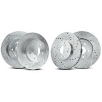 China Front & Rear Drilled Brake Rotors for Honda Accord 2005-2012 Acura TSX 2009-2014 for sale