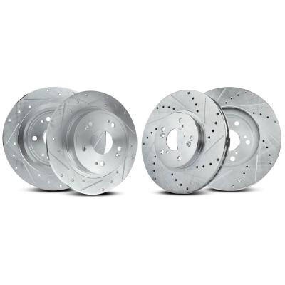 China Front & Rear Drilled Brake Rotors for Honda Accord 2005-2012 Acura TSX 2009-2014 for sale