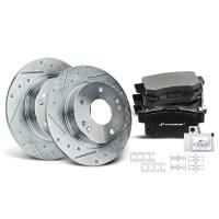China Rear Drilled Rotors & Ceramic Brake Pads for Acura TSX 04-08 Honda Accord 2.4L for sale