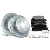 China Rear Drilled Rotors & Ceramic Brake Pads for Scion TC 2005-2010 for sale