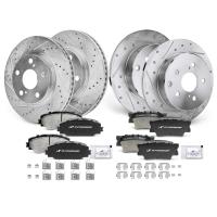 China Front & Rear Drilled Rotors & Ceramic Brake Pads for Lexus HS250h Toyota RAV4 for sale