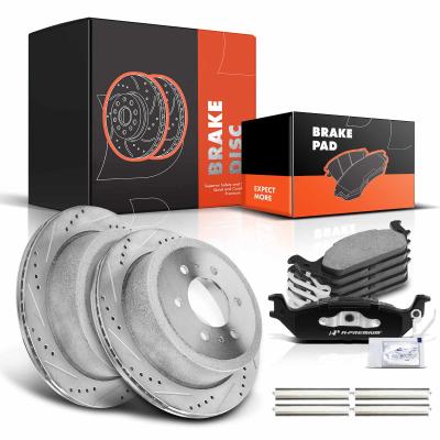 China Rear Drilled Rotors & Ceramic Brake Pads for Ford F-150 04-11 Lincoln Mark LT for sale