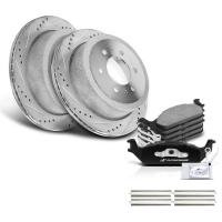 China Rear Drilled Rotors & Ceramic Brake Pads for Ford F-150 04-11 Lincoln Mark LT for sale