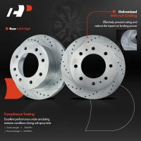 China Rear Drilled Brake Rotors for Chevy Silverado 2500 HD GMC Sierra 2500 HD 11-21 for sale