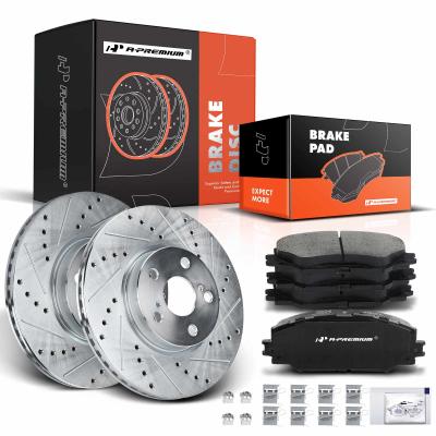 China Front Drilled Rotors & Ceramic Brake Pads for Toyota Corolla 09-19 Pontiac Vibe for sale