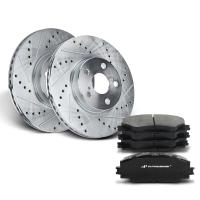 China Front Drilled Rotors & Ceramic Brake Pads for Toyota Corolla 09-19 Pontiac Vibe for sale