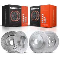 China Front & Rear Drilled Brake Rotors for Honda Accord 2005-2017 L4 2.4L Civic 2015 for sale