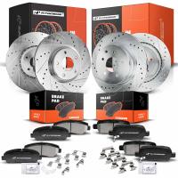 China Front & Rear Drilled Rotors & Ceramic Brake Pads for Nissan Maxima 3.5L for sale
