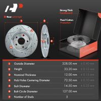 China Rear Drilled Rotors & Ceramic Brake Pads for Chrysler Town & Country Dodge Ram for sale