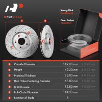 China Front & Rear Drilled Rotors & Ceramic Brake Pads for Nissan Maxima 3.5L for sale