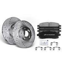 China Front Drilled Rotors & Ceramic Brake Pads for Acura MDX 2003-2006 V6 3.5L for sale