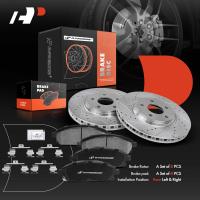 China Front Drilled Rotors & Ceramic Brake Pads for Acura MDX 2003-2006 V6 3.5L for sale