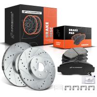 China Front Drilled Rotors & Ceramic Brake Pads for Honda Accord 03-07 Acura TL CL TSX for sale