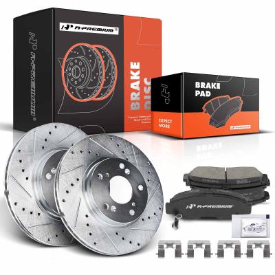 China Front Drilled Rotors & Ceramic Brake Pads for Honda Civic 06-10 Accord Acura CSX for sale