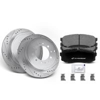 China Rear Drilled Rotors & Ceramic Brake Pads for Lexus LX570 Toyota Sequoia for sale