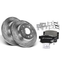China Rear Drilled Rotors & Ceramic Brake Pads for Honda CR-V 2002-2004 L4 2.4L for sale