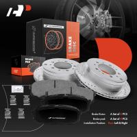 China Rear Drilled Rotors & Ceramic Brake Pads for Lexus LX570 Toyota Sequoia for sale
