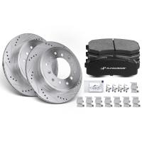 China Rear Drilled Rotors & Ceramic Brake Pads for Lexus GX470 Toyota 4Runner Sequoia for sale