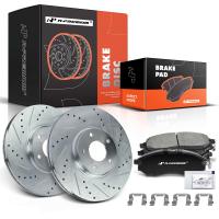 China Front Drilled Rotors & Ceramic Brake Pads for Infiniti EX35 G37 M56 QX70 Nissan for sale