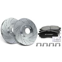 China Front Drilled Rotors & Ceramic Brake Pads for Infiniti EX35 G37 M56 QX70 Nissan for sale