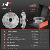 China Front Drilled Rotors & Ceramic Brake Pads for Honda Accord 2008-2012 Pilot 03-08 for sale