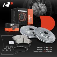 China Front Drilled Rotors & Ceramic Brake Pads for Infiniti EX35 G37 M56 QX70 Nissan for sale