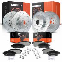 China Front & Rear Drilled Rotors & Ceramic Brake Pads for Chevy Cruze Limited Sonic for sale