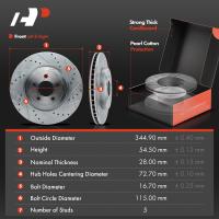 China Front Drilled Rotors & Ceramic Brake Pads for Dodge Challenger Charger Magnum for sale