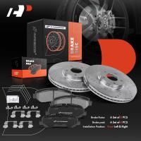 China Front Drilled Rotors & Ceramic Brake Pads for Nissan Maxima 09-14 16-19 319.6mm for sale