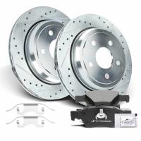 China Rear Drilled Rotors & Ceramic Brake Pads for Dodge Durango Jeep Grand Cherokee for sale