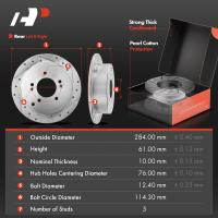 China Rear Drilled Rotors & Ceramic Brake Pads for Hyundai Santa Fe 01-06 Tucson Kia for sale