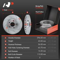 China Front & Rear Drilled Rotors & Ceramic Brake Pads for Chevy Pontiac Saturn for sale