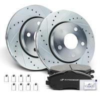 China Front Drilled Rotors & Ceramic Brake Pads for Jeep Wrangler JK for sale