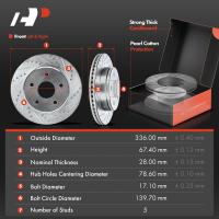 China Front & Rear Drilled Rotors & Ceramic Brake Pads for Dodge Ram 1500 for sale